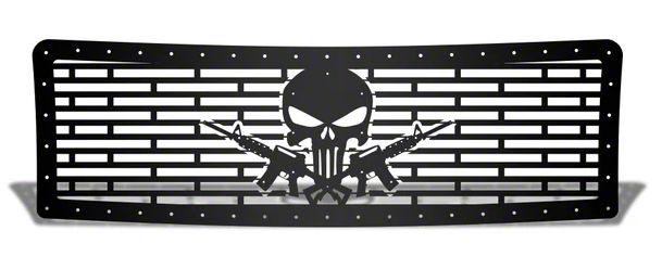 RAM 3500 1-Piece Steel Upper Grille Insert; Punisher AR-15 (03-05 RAM 3500) - Free Shipping