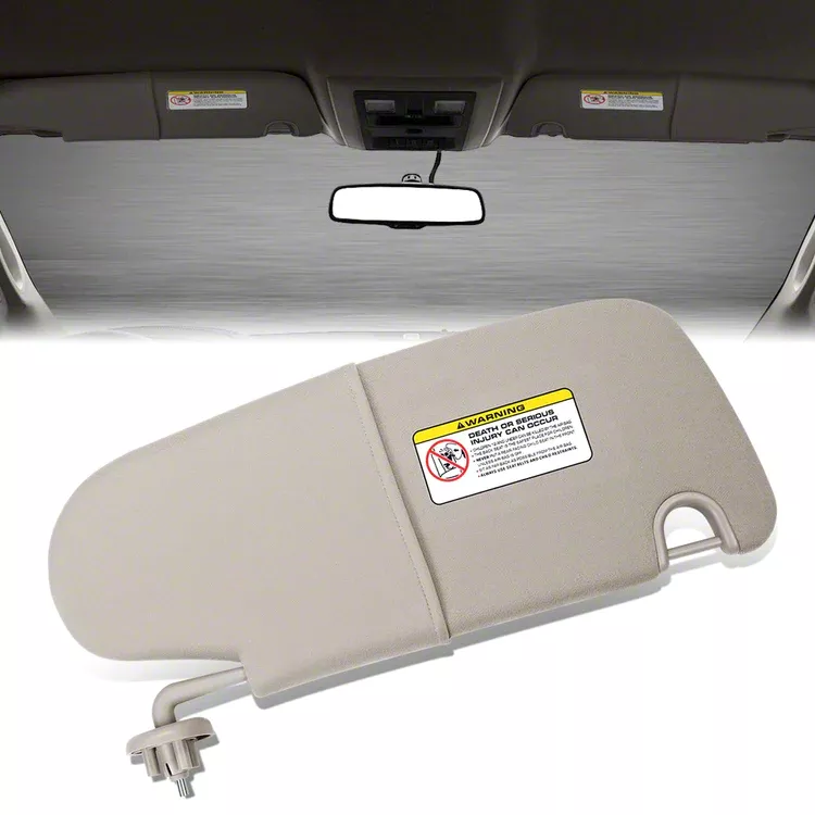 RAM 1500 Replacement Interior Sun Visor; Driver Side; Gray (02-08 RAM ...