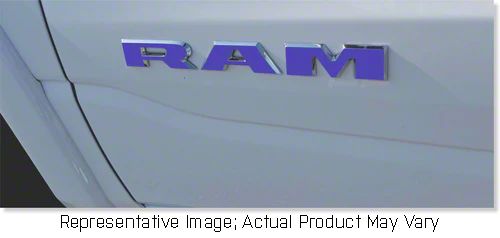 RAM 2500 RAM Front Door Letter Overlay Decals; Granite Crystal Metallic ...