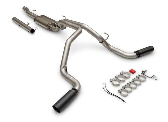 Flowmaster RAM 3500 FlowFX Dual Exhaust System with Black Tips; Side ...