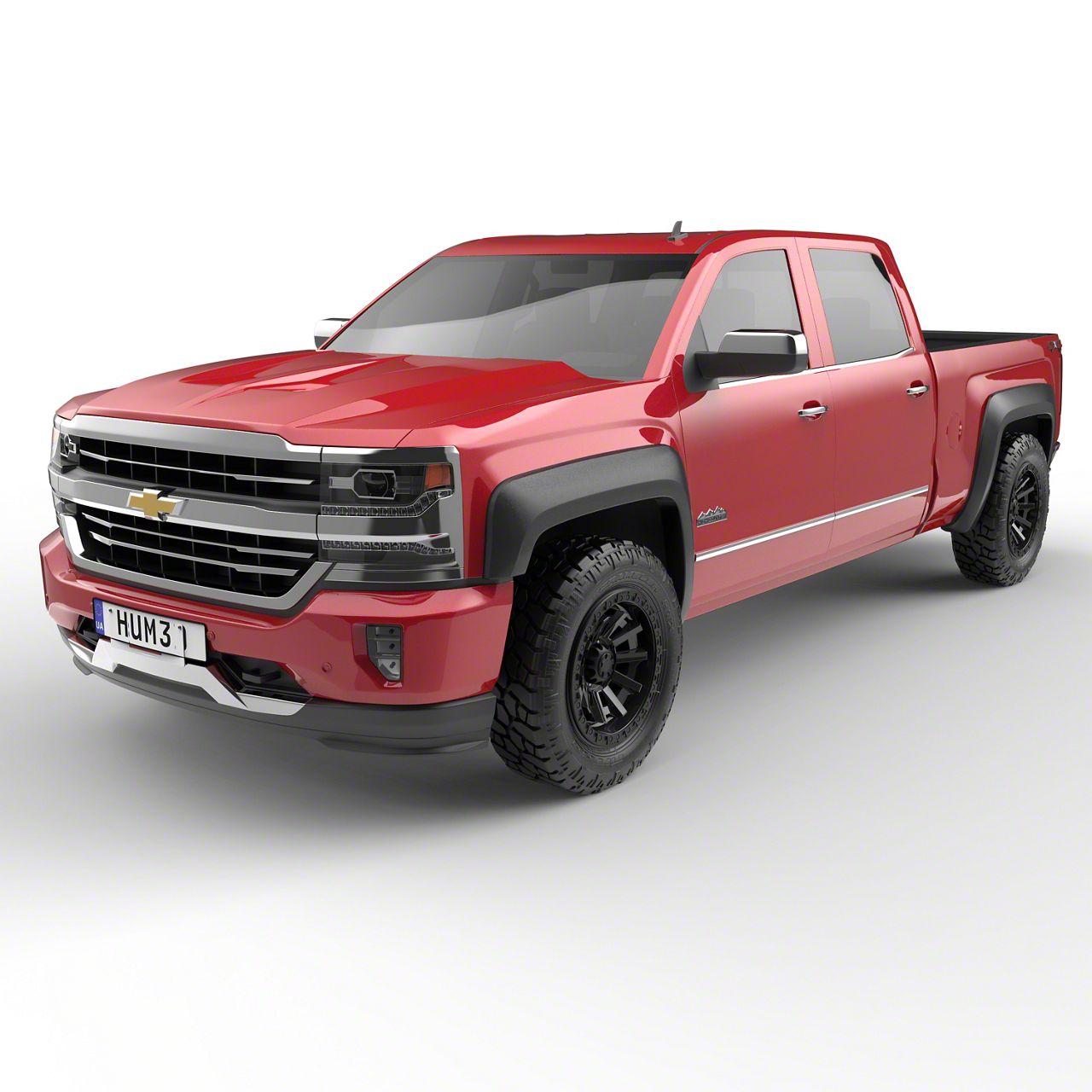EGR Silverado 1500 Baseline Standard Style Fender Flares; Textured ...