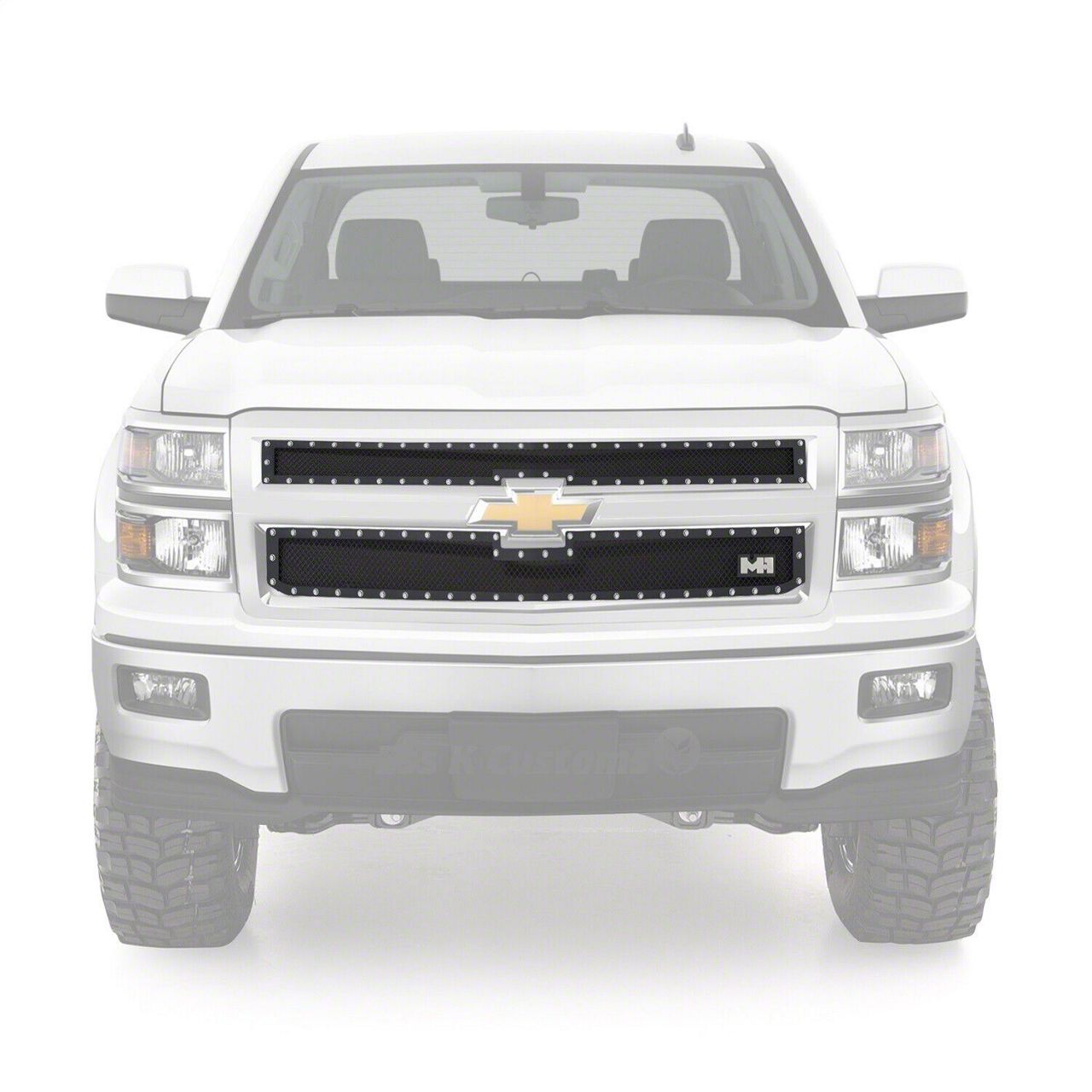 Smittybilt Silverado 2500 M1 Wire Mesh Upper Grille Insert; Satin Black ...