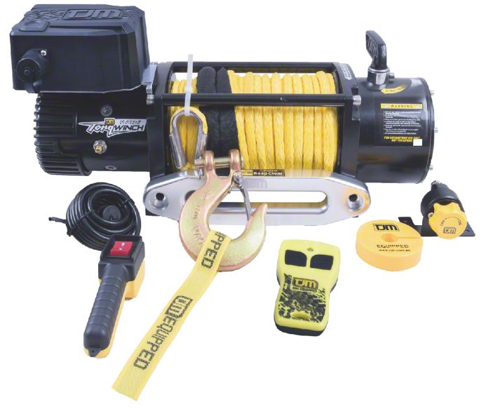 TJM F-350 Super Duty Torq 9,500 lb. Winch with Yellow Synthetic Rope ...