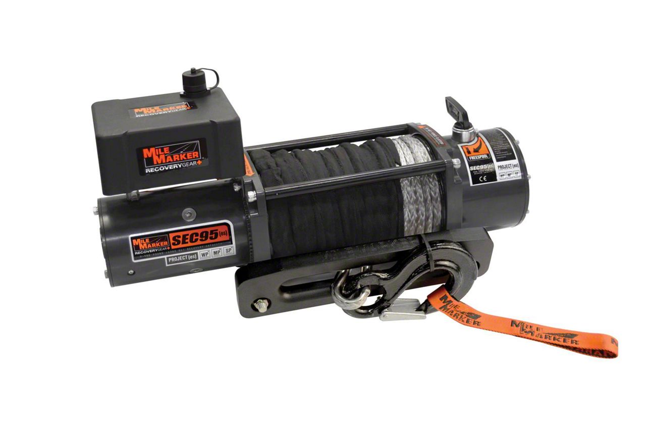 Mile Marker Ranger SEC9.5 9,500 lb. Winch with Synthetic Rope 76 ...