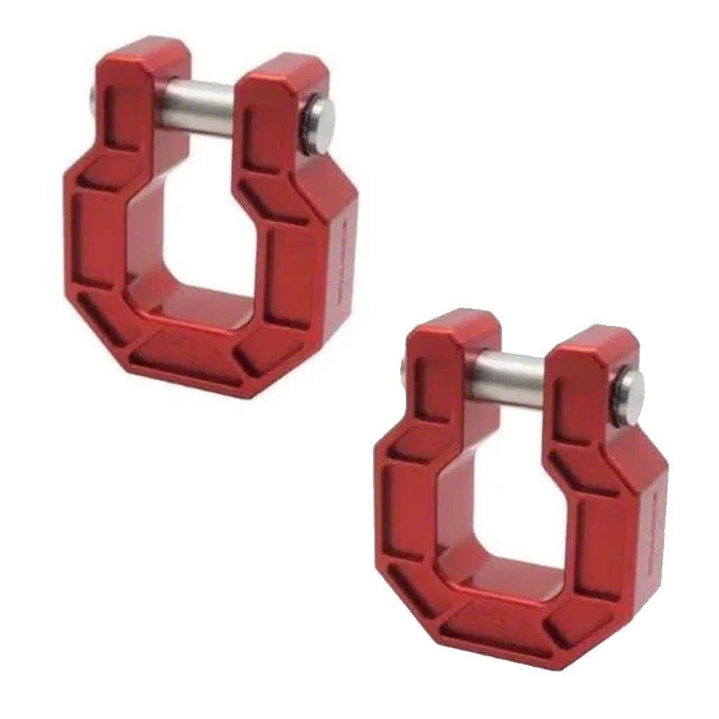 Royal Hooks Silverado 2500 Aluminum Royal Show Shackles; Red RHO-12017 ...