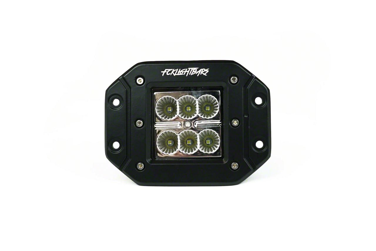FCKLightBars RAM 2500 P-3 Flush Mount 3-Inch LED Light Pod; Spot Beam ...