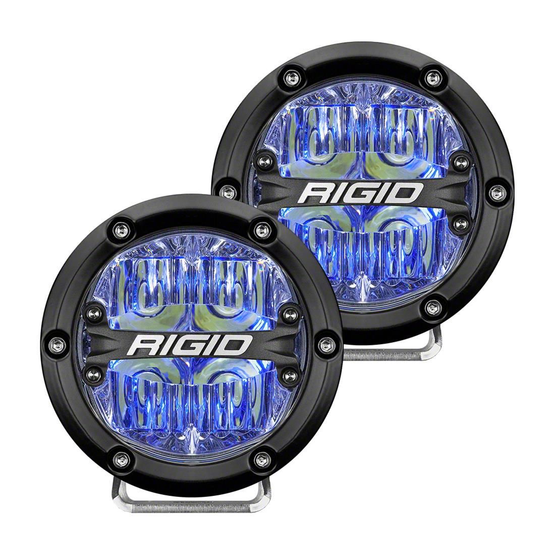 Rigid Industries Tahoe 4-Inch 360-Series LED Off-Road Lights with Blue ...