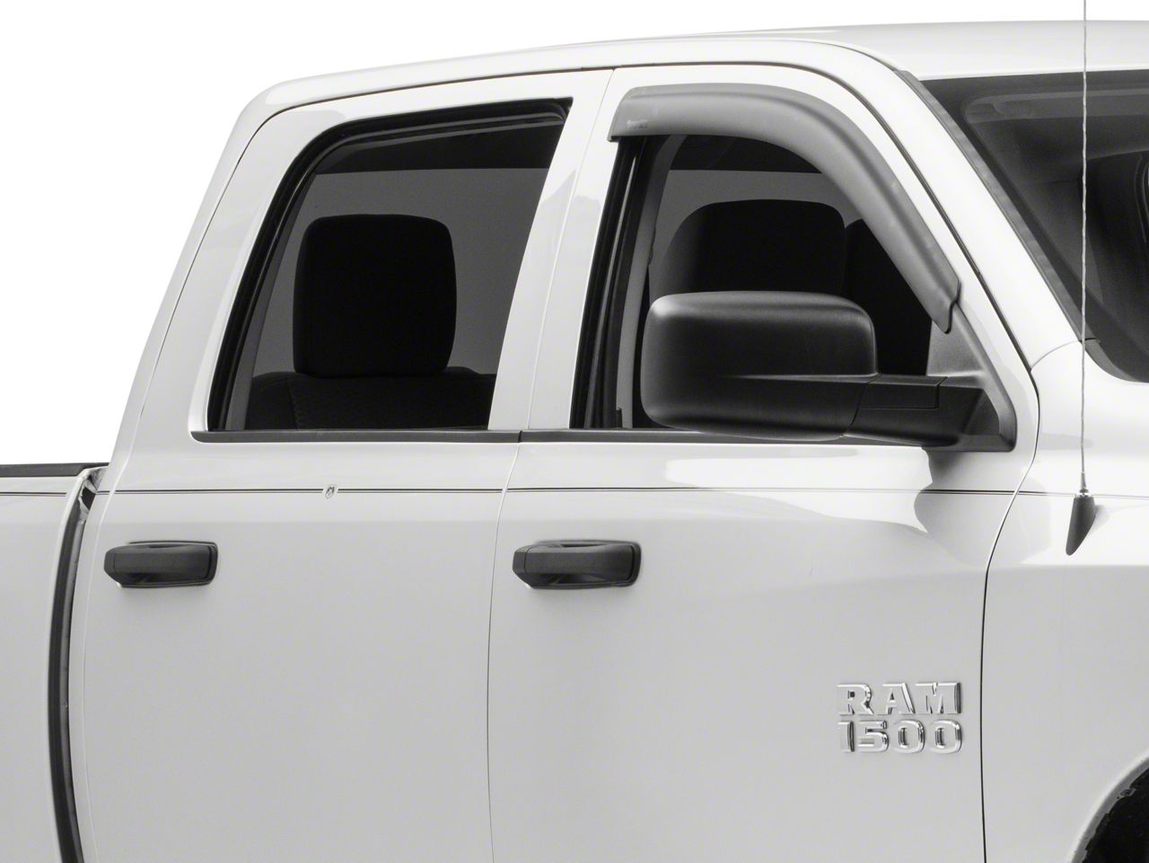 Rugged Ridge RAM Front Window Visors - Matte Black 81349.04 (09-18 RAM ...