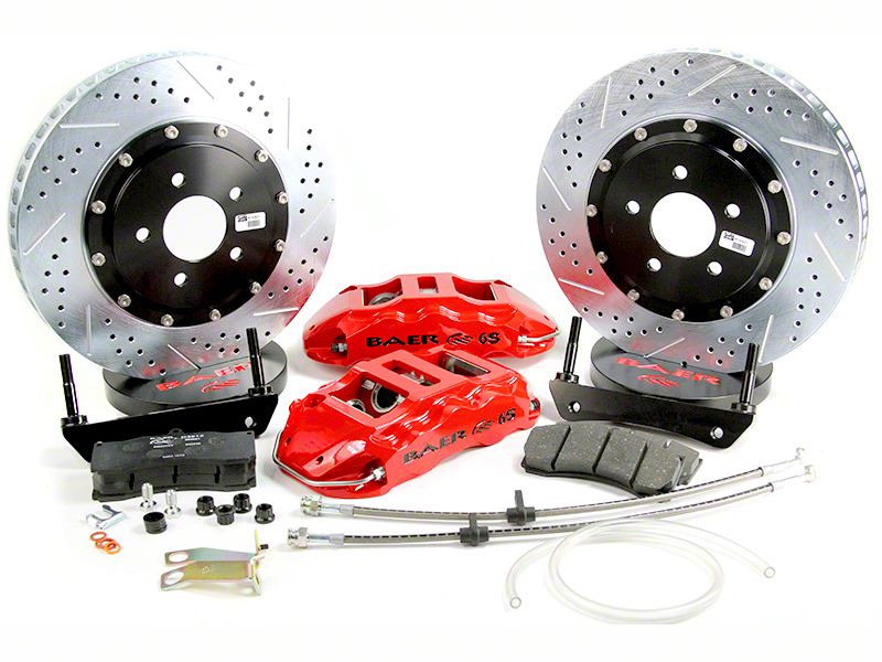 Baer RAM 1500 Extreme+ Front Big Brake Kit; Black Calipers 4141022B (02 ...
