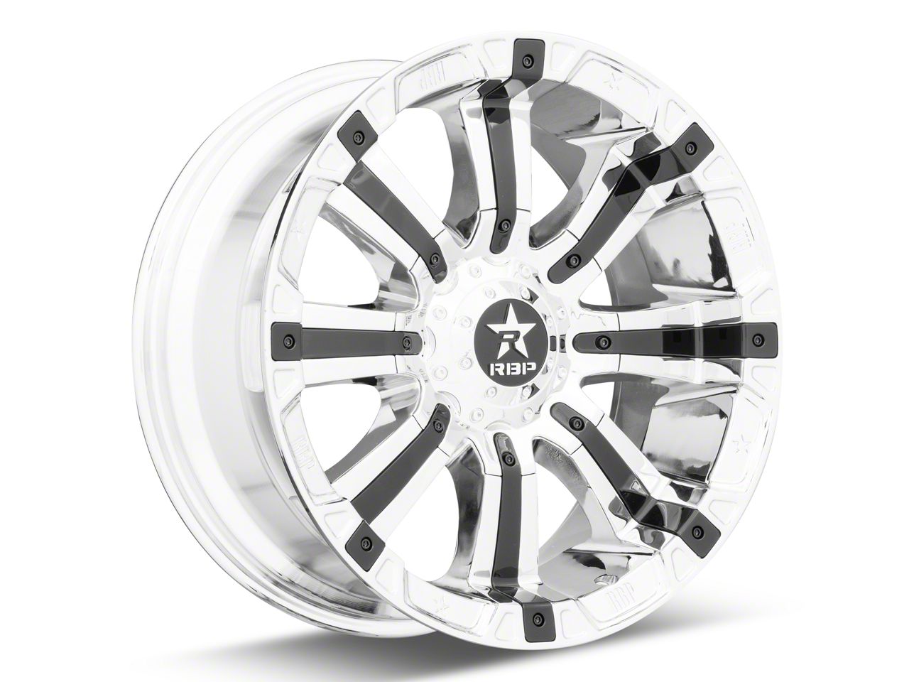 RBP Dakota 94R Chrome with Black Inserts 5-Lug Wheel; 20x9; 10mm Offset ...