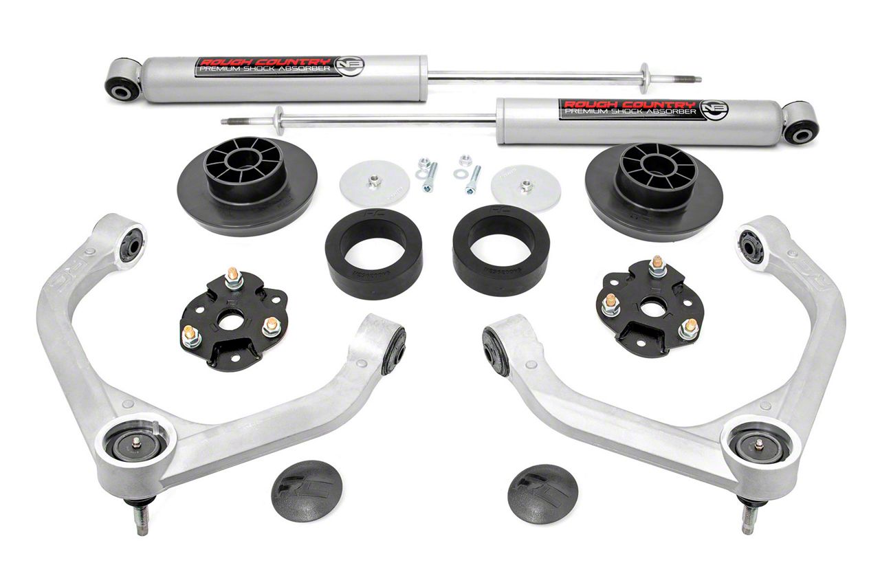 Rough Country RAM 1500 3-Inch Bolt-On Suspension Lift Kit with Premium ...