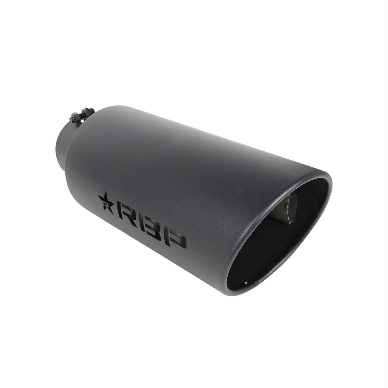 RBP Ranger 7-Inch High Heat Textured Black Exhaust Tip; 4-Inch ...