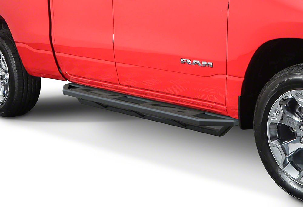 RAM 1500 Rocker Armor Side Step Bars; Matte Black (19-23 RAM 1500 Quad ...