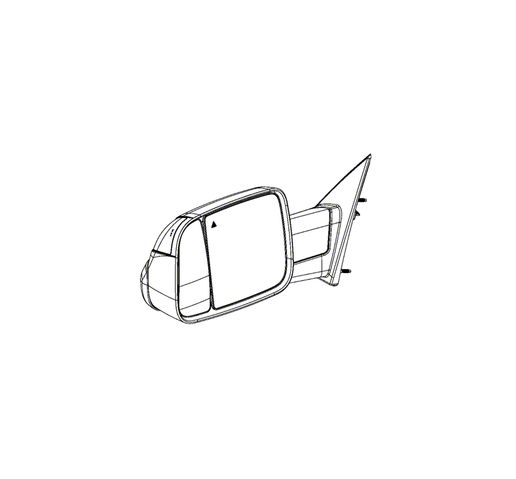 Mopar RAM 1500 Door Mirror Set; Left; With Towing Package and Memory ...