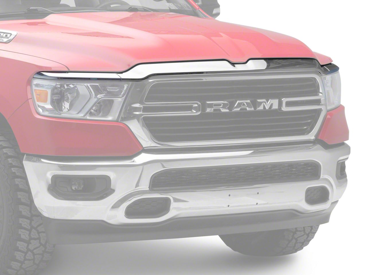 Mopar RAM 1500 Grille Upper Trim Molding; Chrome 6BT13SZ0AJ (19-23 RAM ...