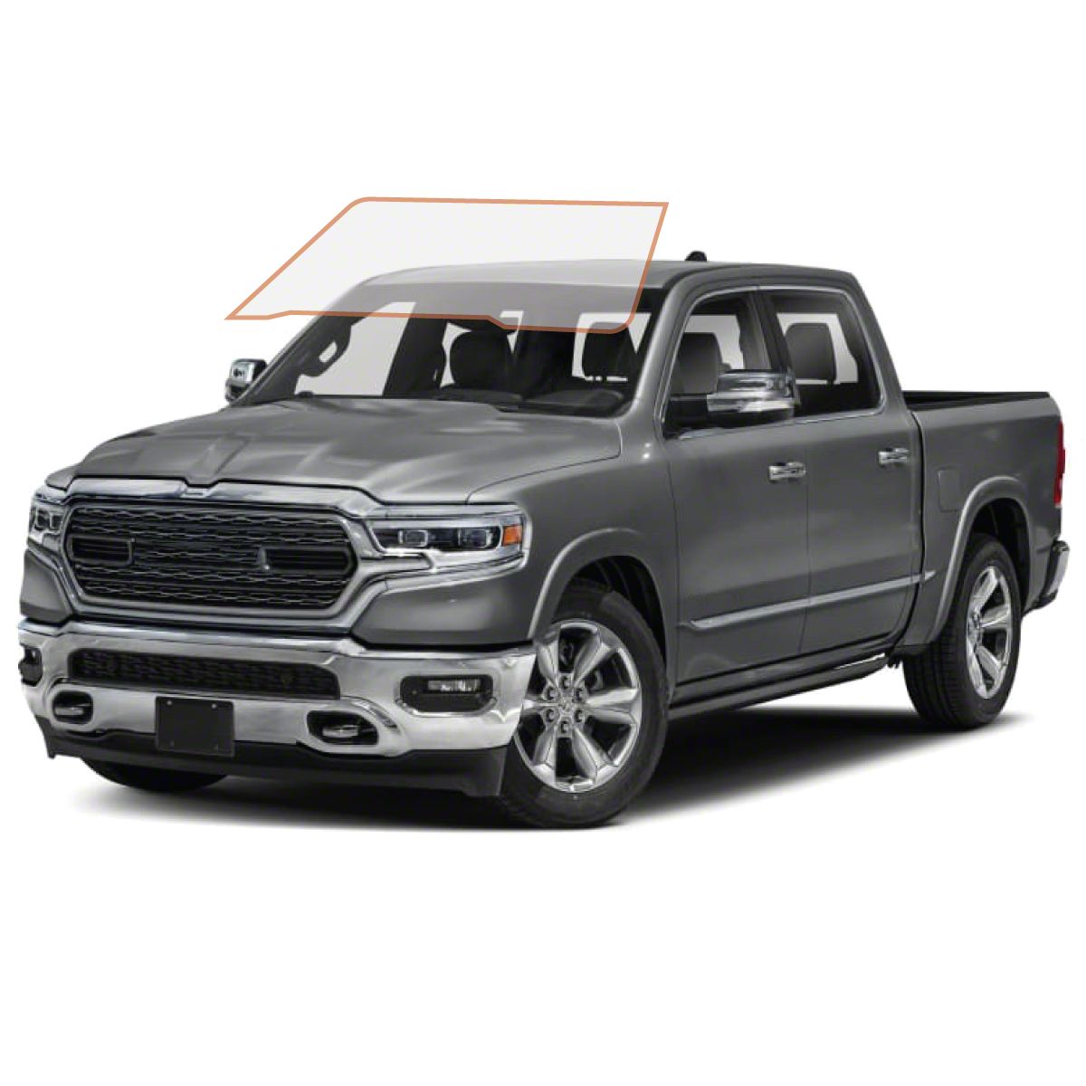MotoShield Pro RAM 1500 Front Windshield Tint; 50% RAM1500-1921-CW-100 ...