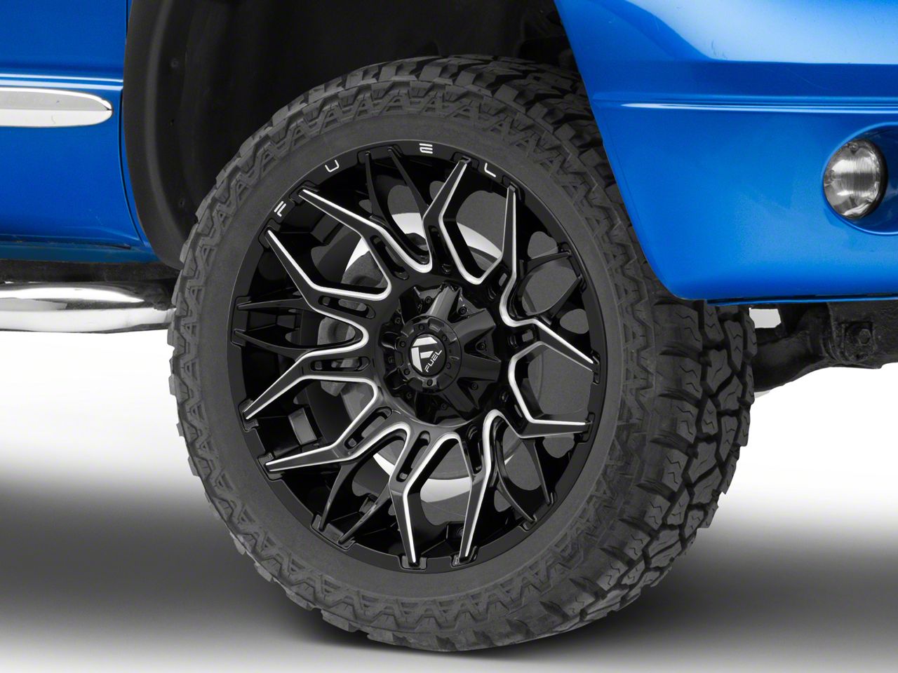 Fuel Wheels RAM 1500 Twitch Glossy Black Milled 5-Lug Wheel; 22x12 ...