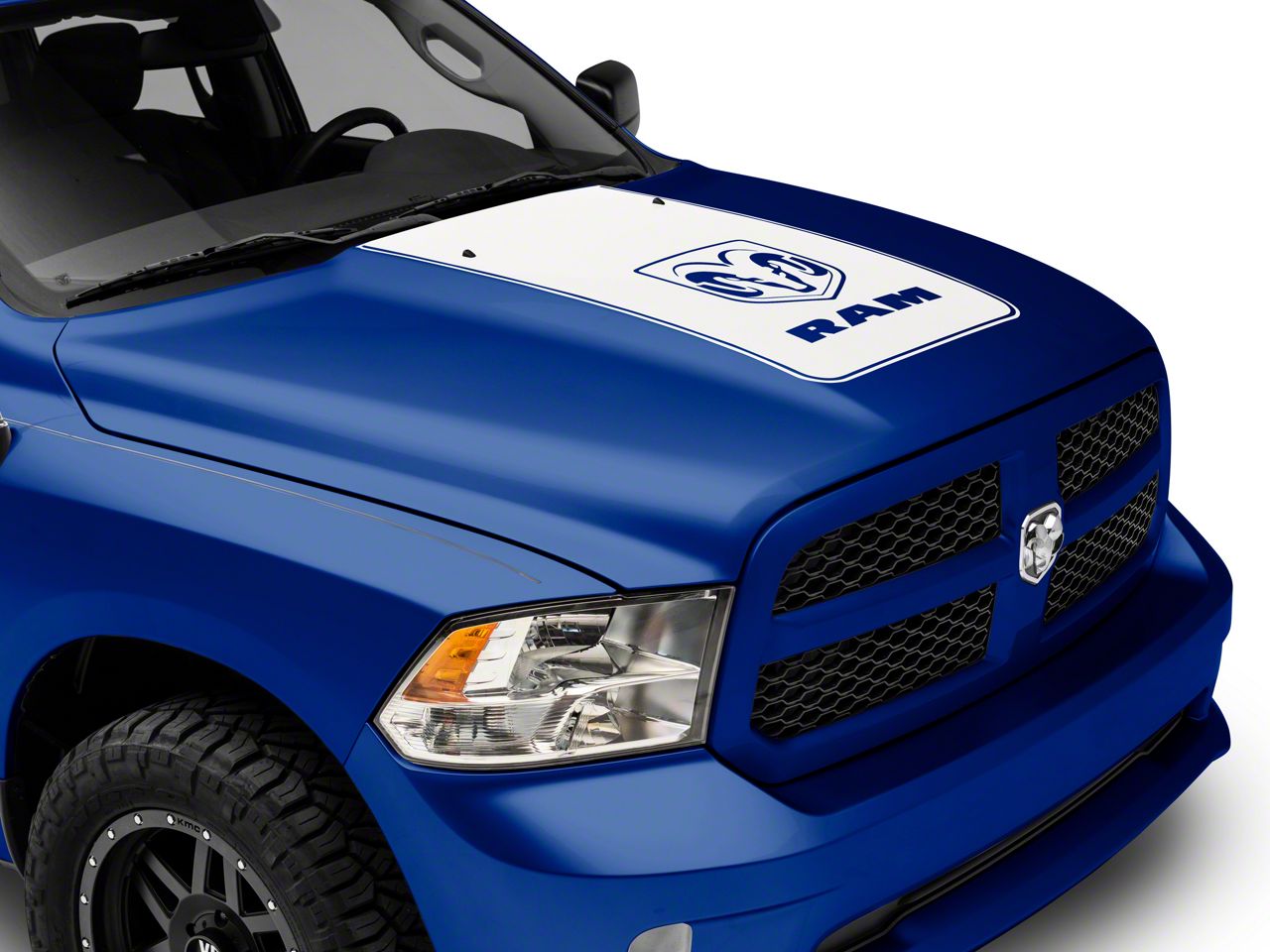 RAM Officially Licensed RAM 1500 Hood Decal with Logo; White R135329 ...