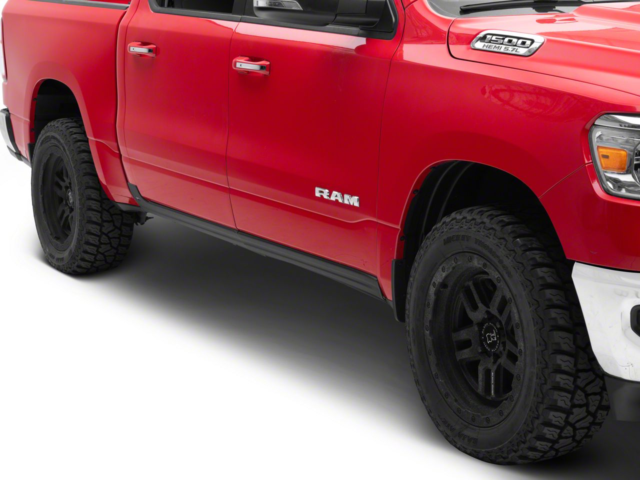 Bushwacker RAM 1500 Trail Armor Rocker Panels; Matte Black 14115 (19-23 ...