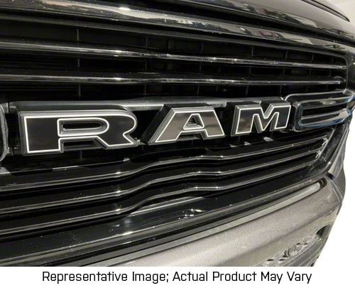 RAM 1500 RAM Grille Letter Overlay Decals; Black Camo (19-23 RAM 1500 ...