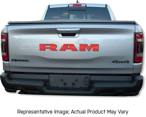 RAM 1500 RAM Tailgate Letter Overlay Decals; Black Camo (19-23 RAM 1500 ...