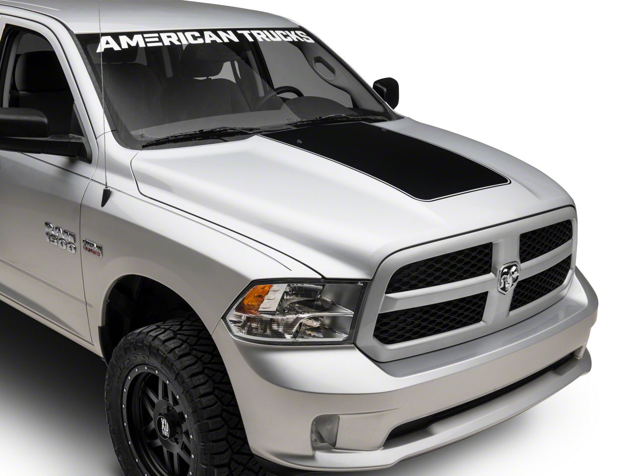 SpeedForm RAM 1500 Hood Decal; Matte Black R146172 (09-18 RAM 1500 ...