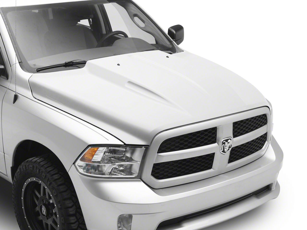 RAM 1500 Cowl Induction Style Hood; Unpainted (09-18 RAM 1500) - Free ...