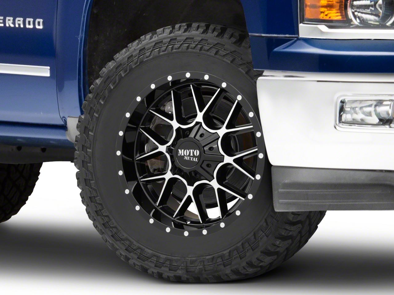 Moto Metal Silverado MO986 Siege Gloss Black Machined 6-Lug Wheel ...