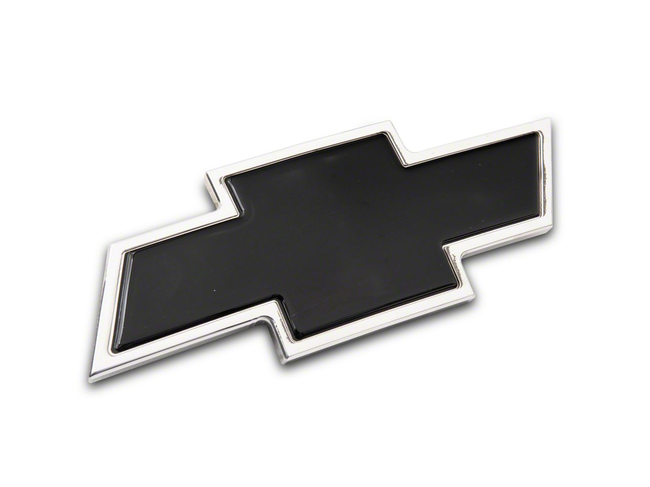 Silverado 1500 Chevy Bowtie Grille Emblem; Polished and Black (07-13 ...
