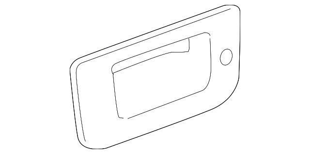 GM Silverado 2500 Tailgate Handle Bezel; With Non-Locking Tailgate ...