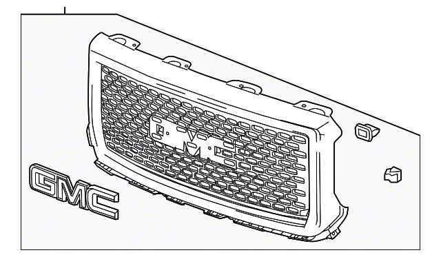 GM Silverado 1500 Grille; With Z71 Package; First Design; Chrome ...