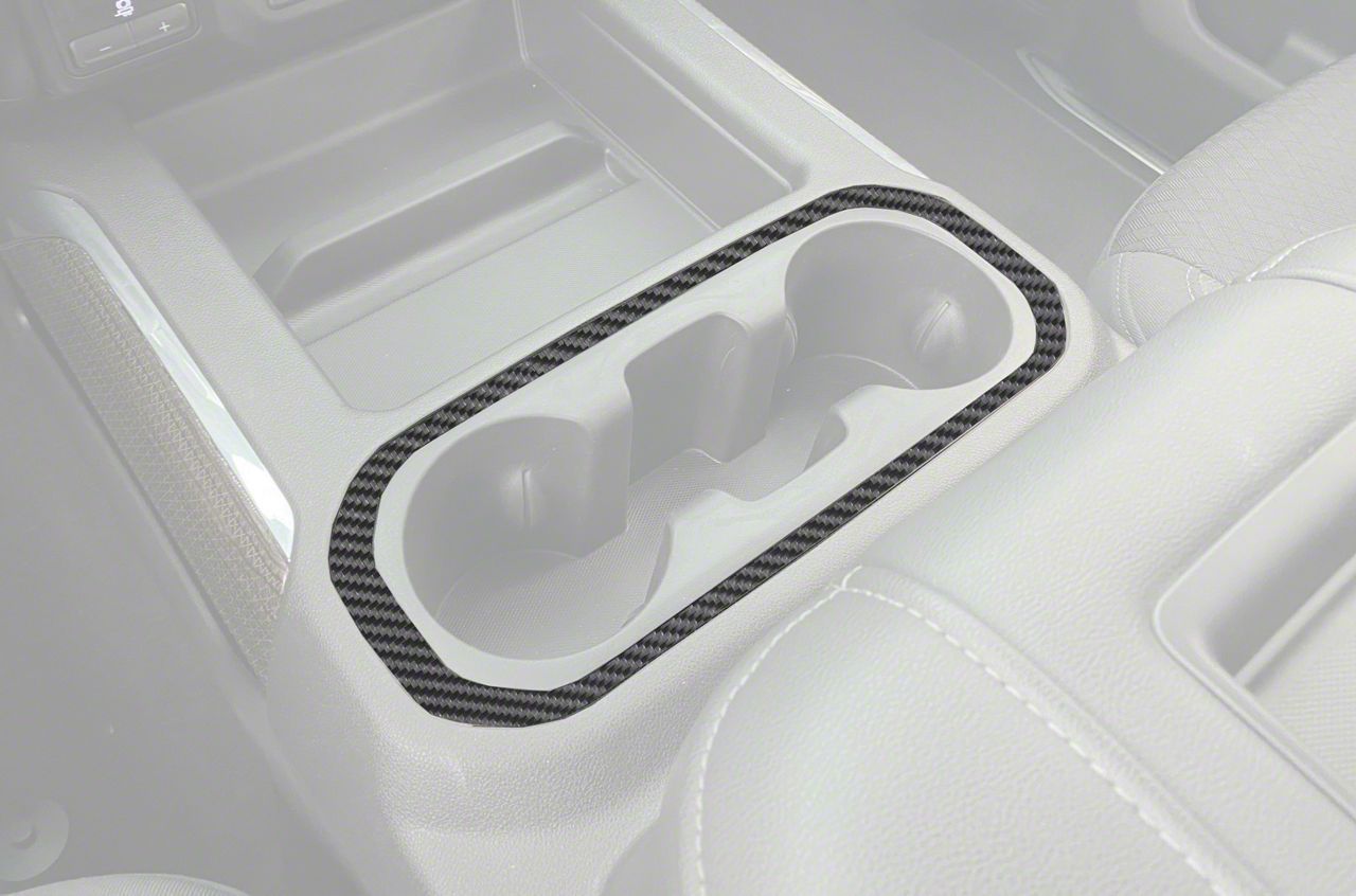 Silverado 1500 Center Console Cup Holder Surround Accent Trim; Raw ...