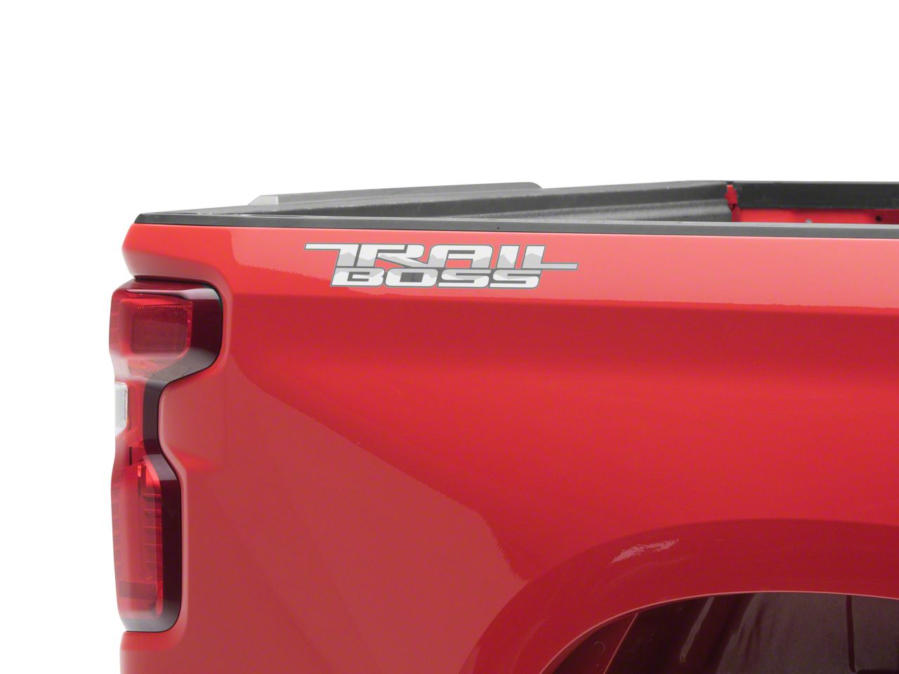 Silverado 1500 Trail Boss Decal; Black/Dark Gray/Gray (19-23 Silverado ...