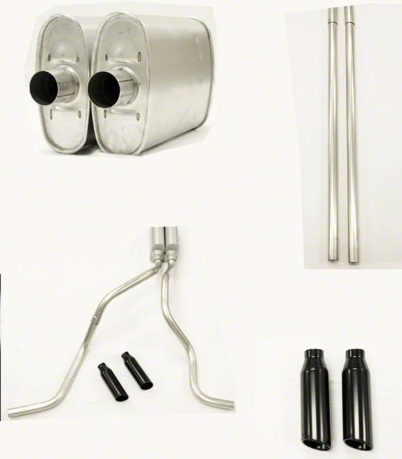 MPI Exhaust Technologies F-350 Super Duty 2.50-Inch Dual Exhaust System ...