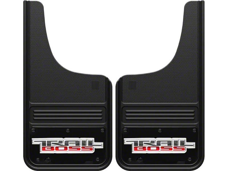 Silverado 2500 12-Inch x 23-Inch Mud Flaps with Trail Boss Logo; Front ...