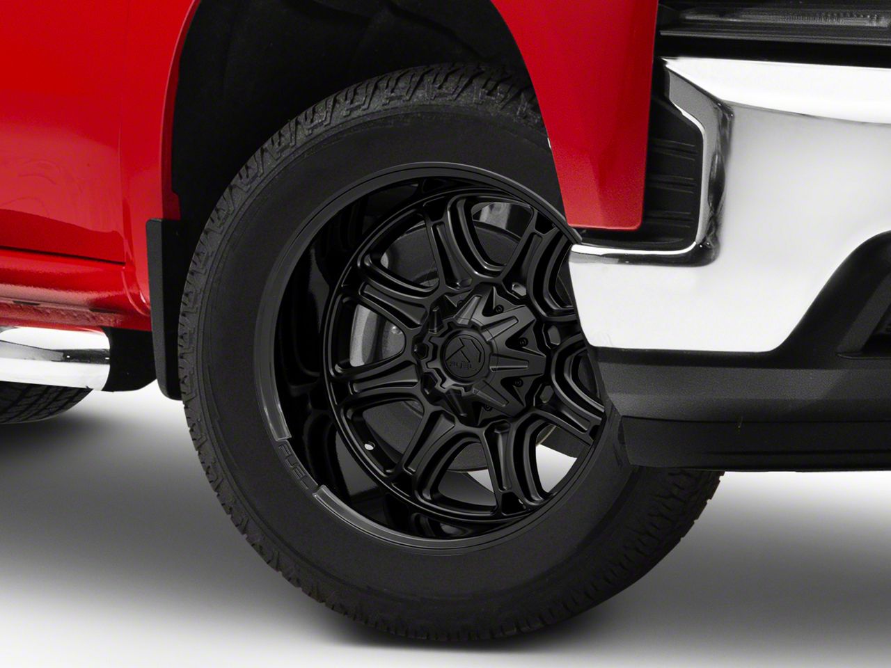 Fuel Wheels Silverado 1500 Darkstar Matte Black with Gloss Black Lip 6 ...