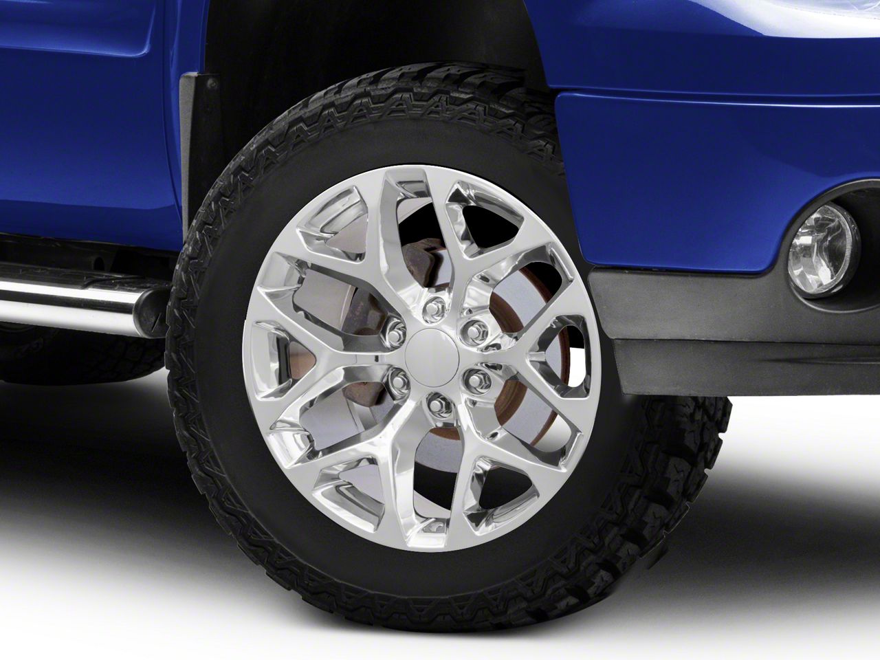 Silverado 1500 Chevy Snowflake Replica Chrome 6-Lug Wheel; 20x9; 27mm ...