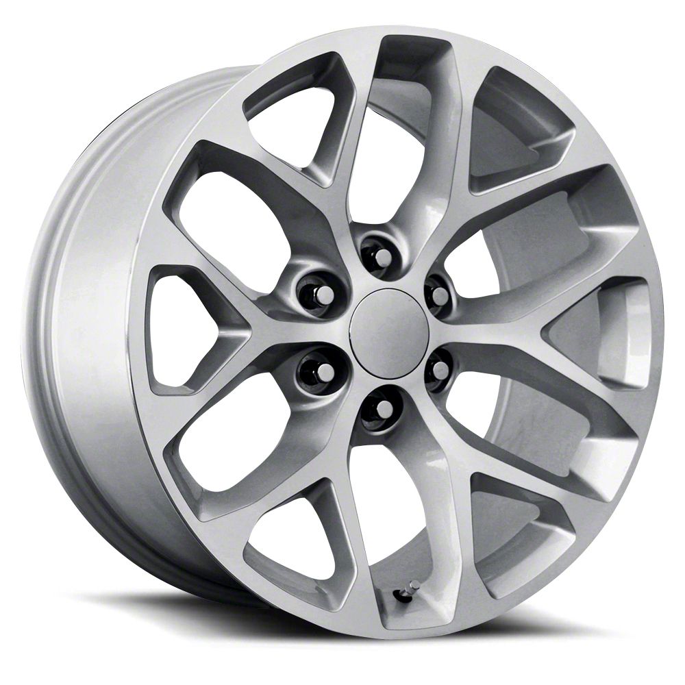 Sierra 1500 2015 Sierra Snowflake Style Gloss Silver Machined 6-Lug ...