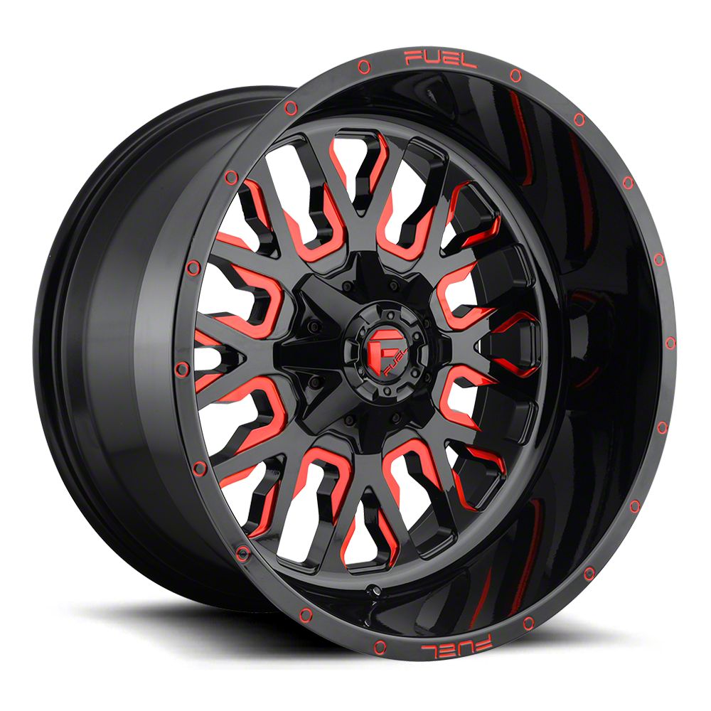 Fuel Wheels F-250 Super Duty Stroke Gloss Black and Red 8-Lug Wheel ...