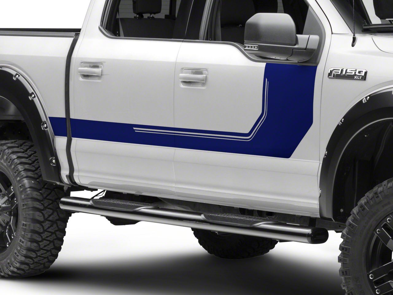 SEC10 F-350 Super Duty Side Graphics; Blue T532138 (17-22 F-350 Super ...