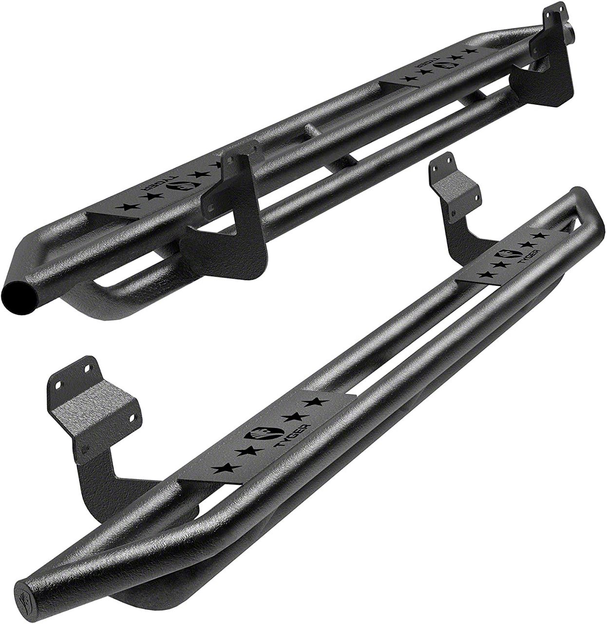 F-350 Super Duty Star Armor Side Step Bars; Textured Black (17-23 F-350 ...