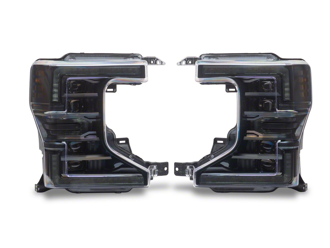 Morimoto F-350 Super Duty XB LED Headlights with Amber DRL; Black ...