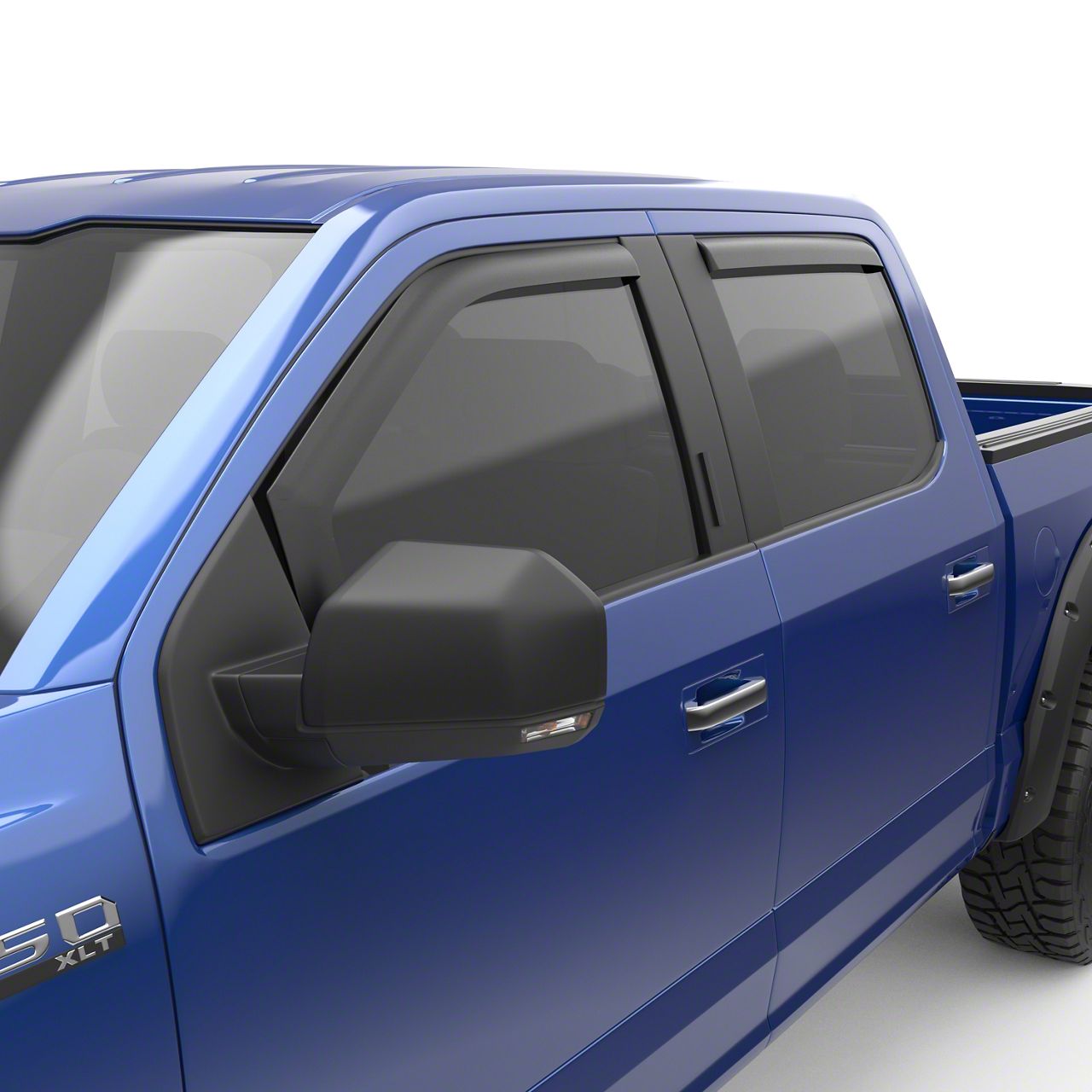 EGR F-250 Super Duty In-Channel Window Visors; Front and Rear; Matte ...