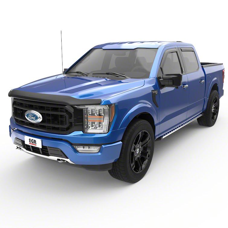 EGR F-150 In-Channel Window Visors; Front and Rear; Matte Black 573495 ...