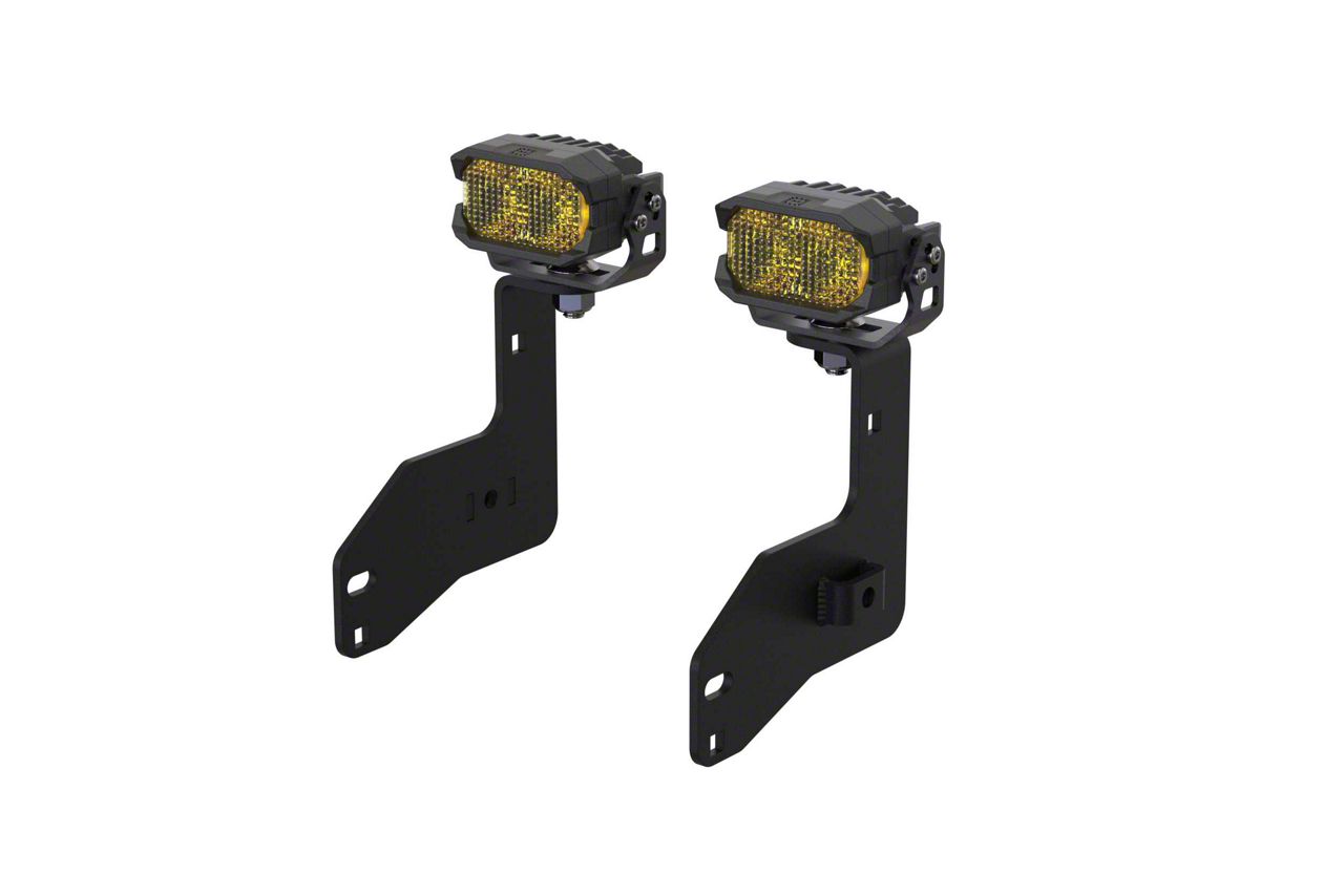 Morimoto F-350 Super Duty 2Banger A-Pillar Kit; NCS Yellow Flood Beam ...
