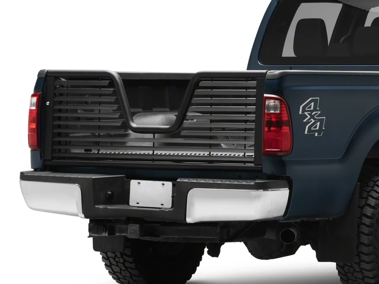 Go Industries F-250 Super Duty Louvered V-Gate Air Flow Tailgate; Black ...