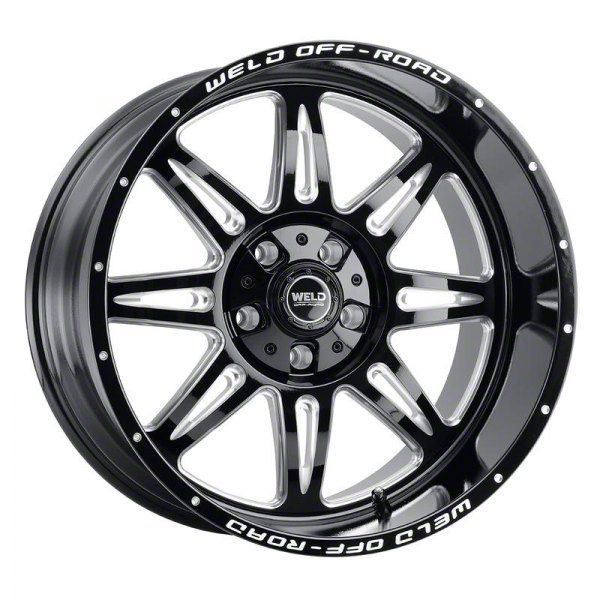 Weld Off-Road F-250 Super Duty Cheyenne Gloss Black Milled 8-Lug Wheel ...