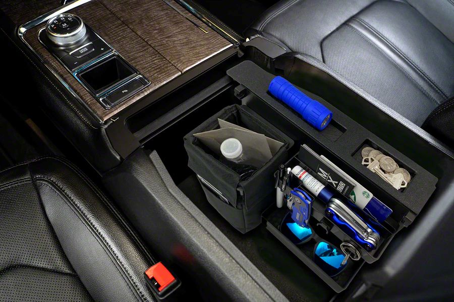 MX Auto Accessories F-350 Super Duty Center Console Storage Organizer ...