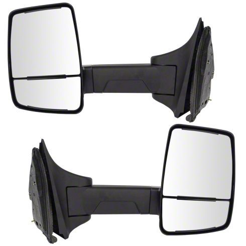 F-350 Super Duty Manual Folding Towing Mirrors; Textured Black (11-16 F ...
