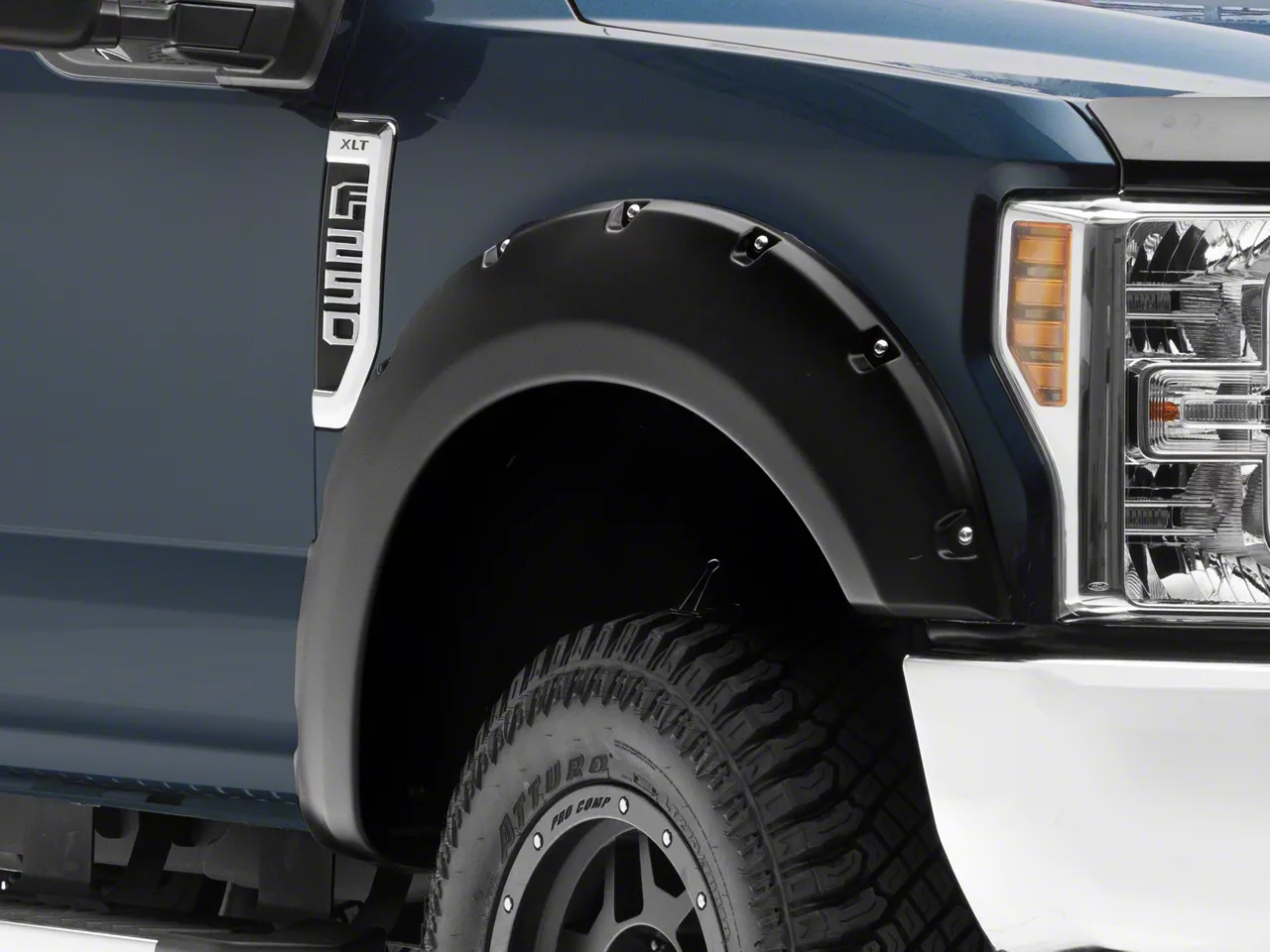 Bushwacker F-250 Super Duty Pocket Style Fender Flares; Matte Black ...